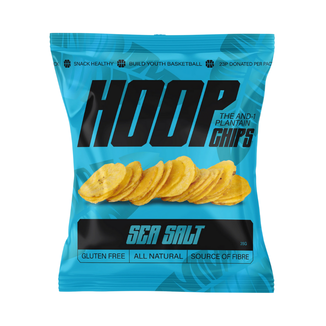 HOOP CHIPS Sea Salt Plantain Chips 35g x 8 | Crispy Sea Salt Multipack ...