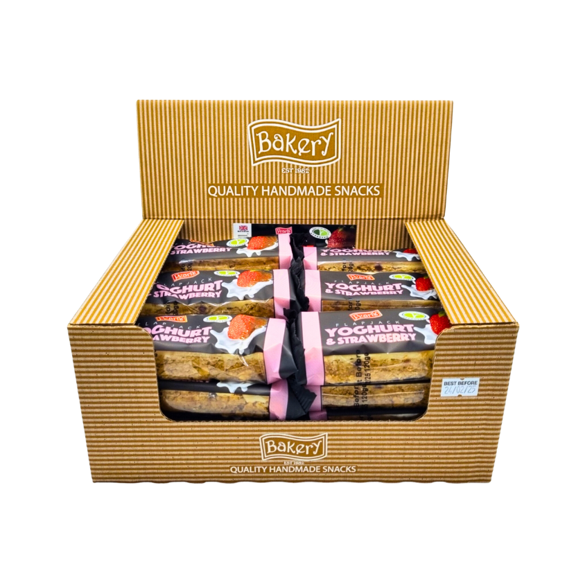 Pearl's Yoghurt & Strawberry Flapjacks (Case of 24) - Delicious ...