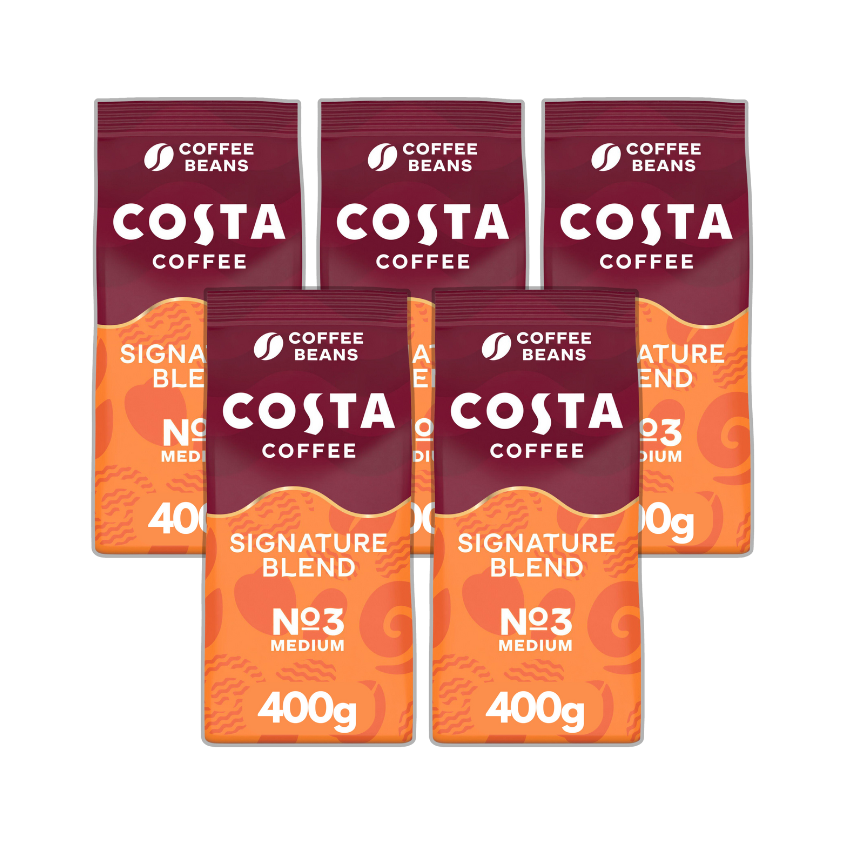 Costa Signature Coffee Beans | Fresh 5 x 400g Pack | Costa's Authentic ...