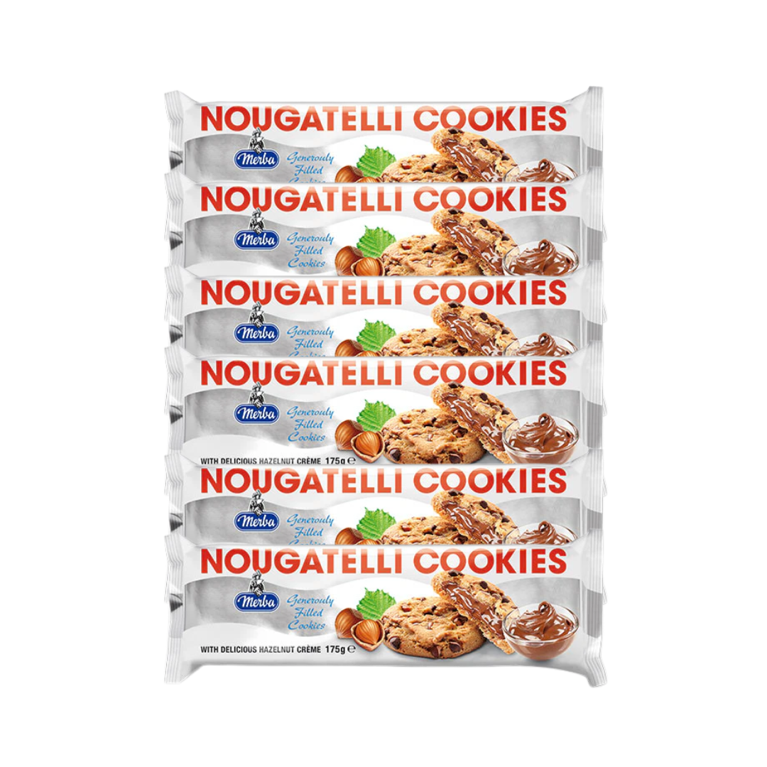Merba Nougatelli Cookies 175g | Hazelnut Nougat Filled Cookies ...