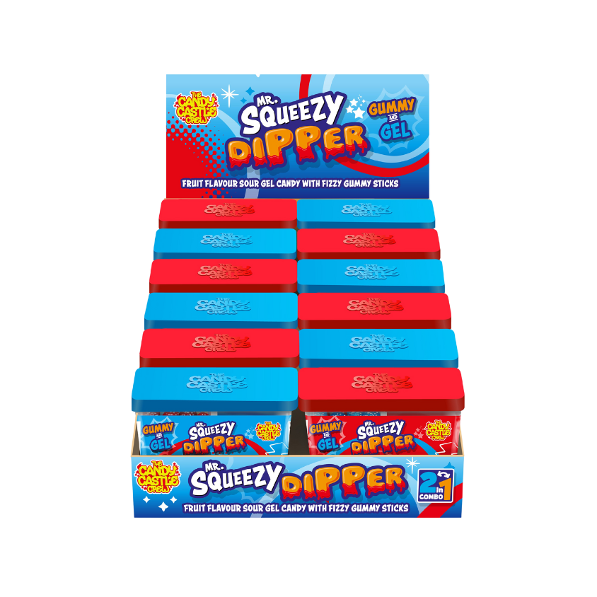 Mr Squeezy Candy Dipper 85g x 12 | Sour Gel Candy & Fizzy Gummies ...