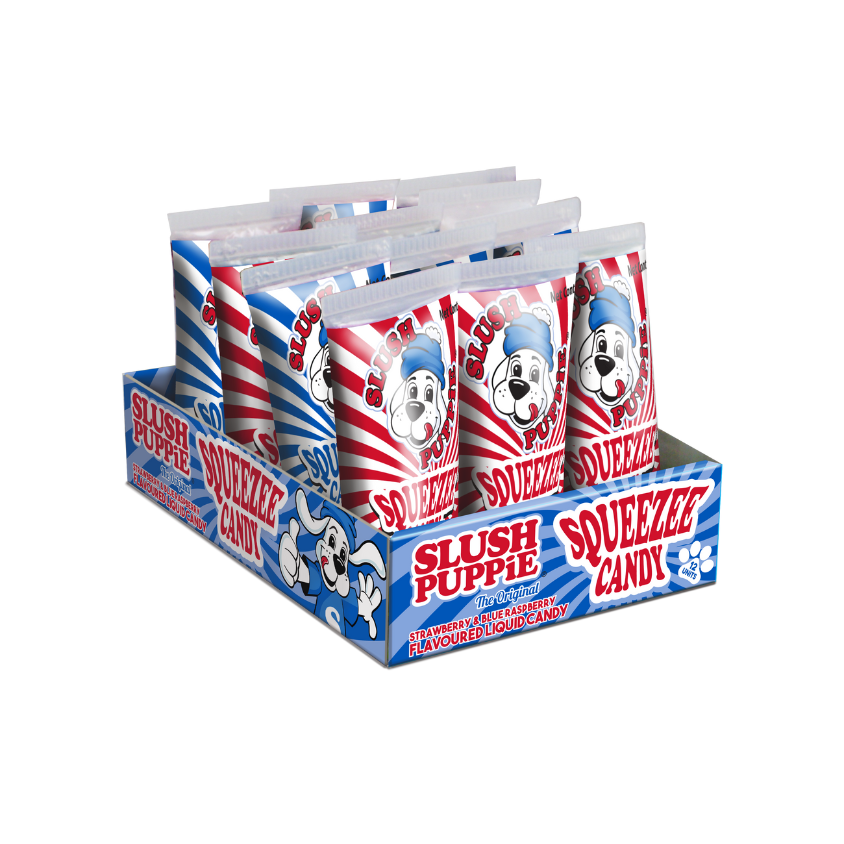 SLUSH PUPPiE Squeezee Candy 12 x 60g – Fruity Gel Candy Tubes — Buysnacksuk